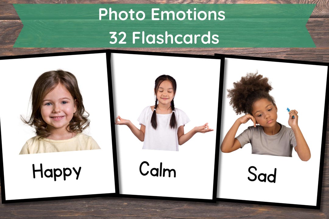 Photo Emotion 32 Flashcards Printable | Features Real Children ...
