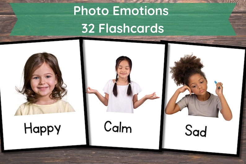 Photo Emotion 32 Flashcards Printable | Features Real Children ...