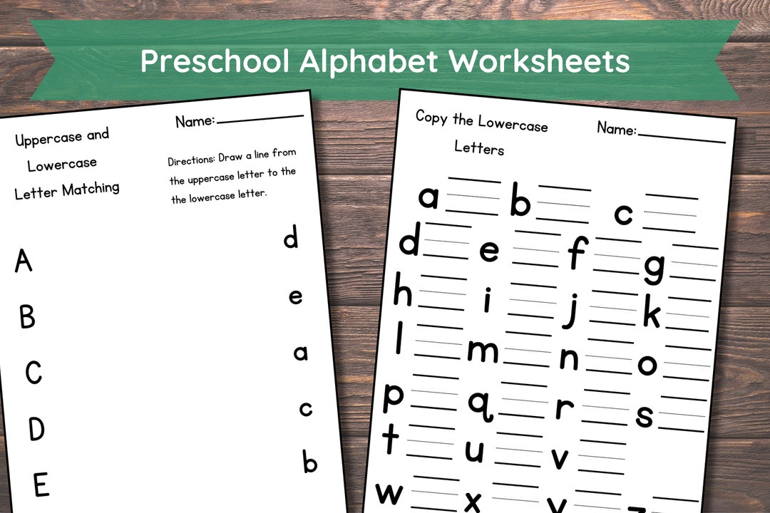 9 Printable Preschool Alphabet Worksheets | Letter Recognition ...
