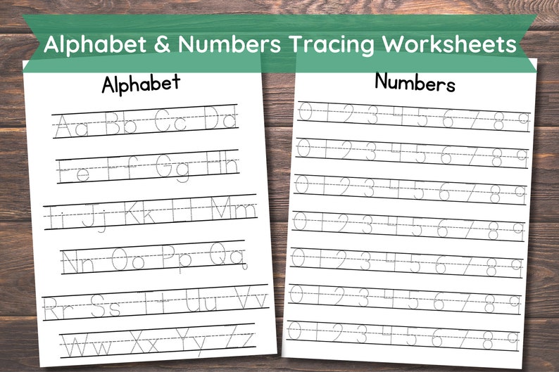 Alphabet & Number Tracing Sheet / ABC Tracing / Handwriting Practice ...
