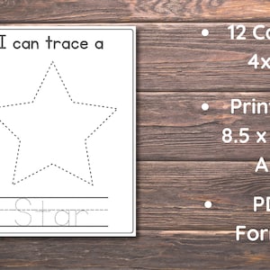 Shapes Tracing Mats Visual Cards Montessori Toddler Activities ...