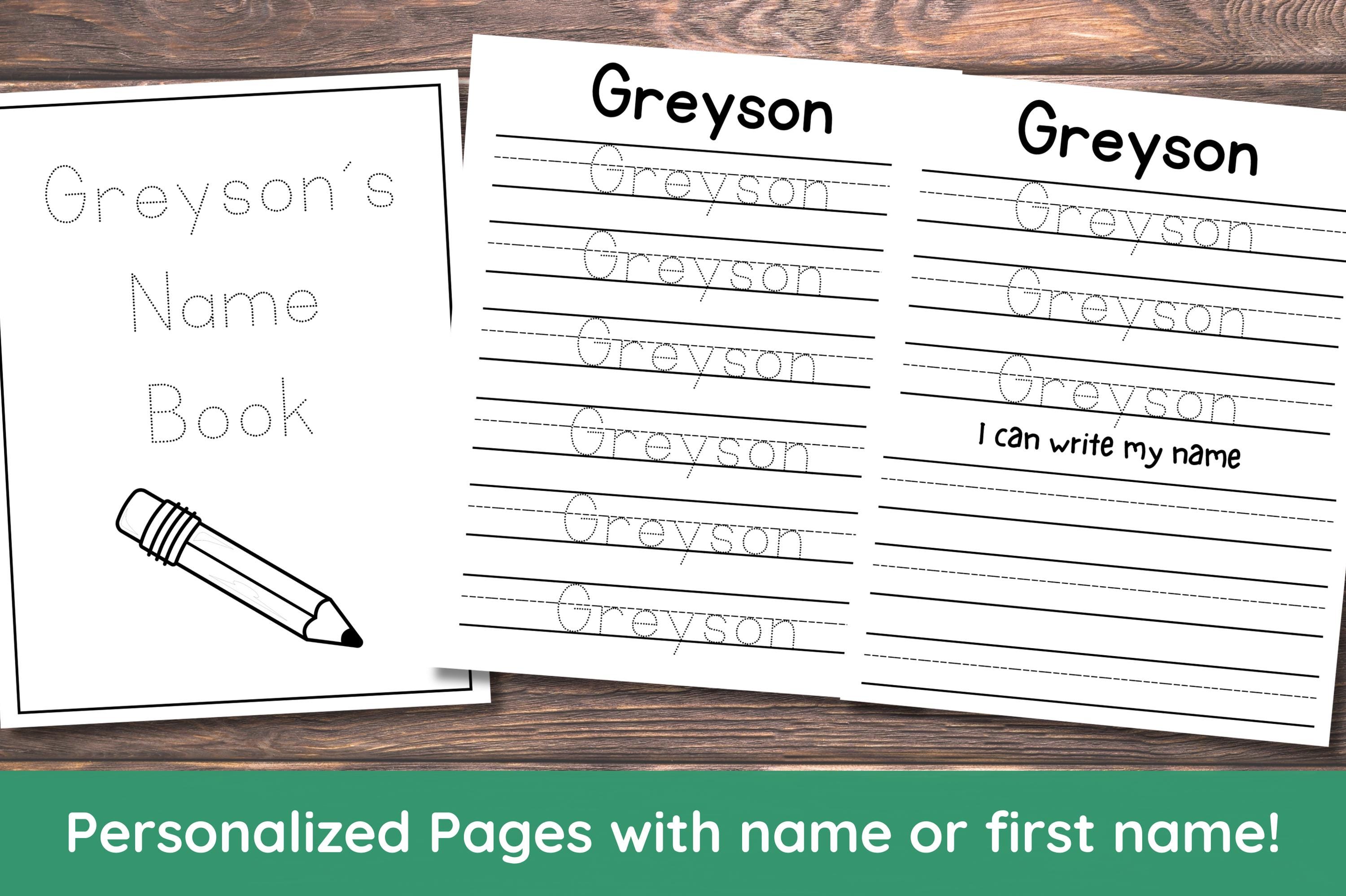 Custom Preschool Name Tracing Sheet Handwriting Practice Sheets ...
