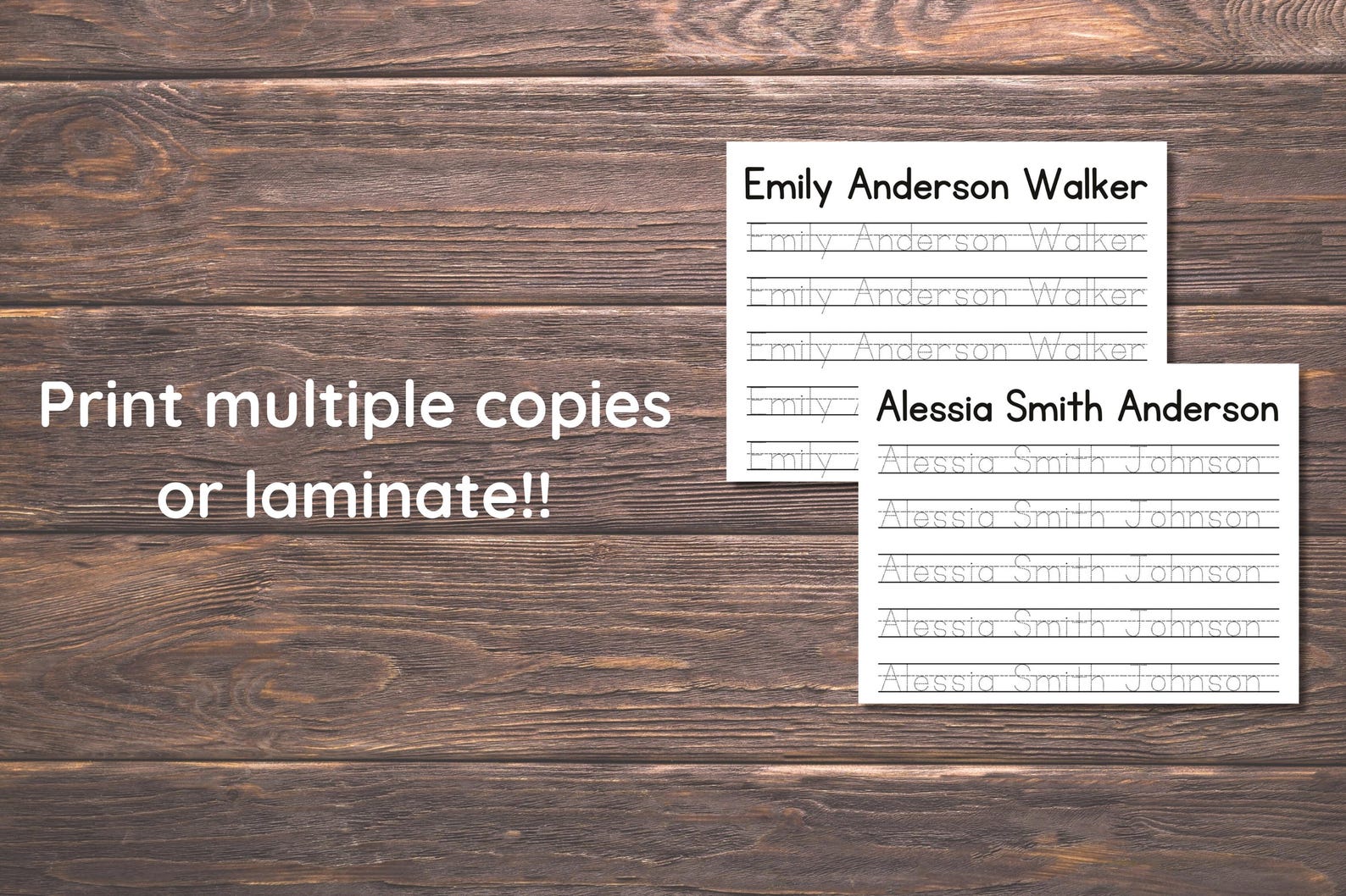 Custom Full Name Tracing PDF | Personalized Handwriting Practice for ...