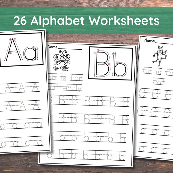 26 Alphabet Phonics Worksheets - Etsy