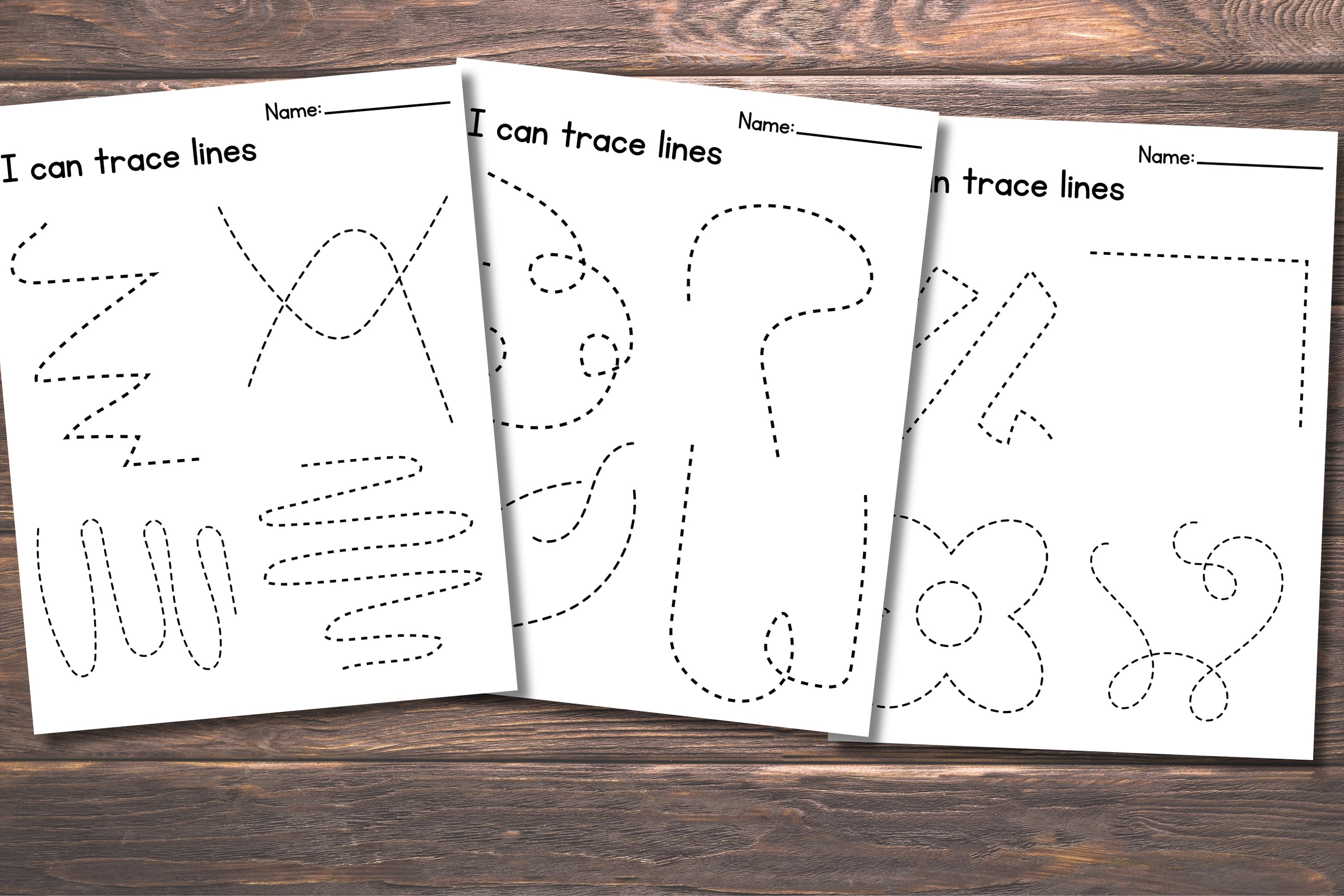 Preschool Line Tracing Worksheets Lines Trace Pages - Etsy Australia