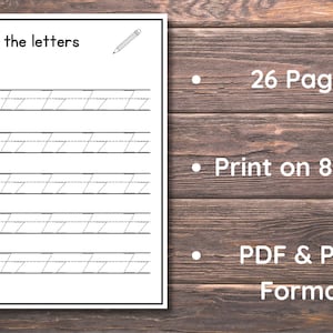 26 Printable Trace the Alphabet Worksheets | Preschool-kdg Phonics ...