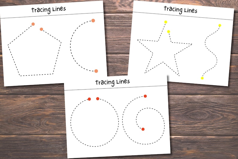 Tracing Practice, Pre-writing Worksheets, Line Tracing, Toddler ...