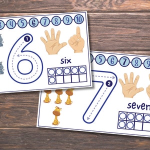 Preschool Printables Numbers 1-10 Play Doh Mats Toddler Activities ...