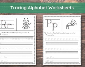 Alphabet Worksheets - Printable - Tracing - Coloring - Homeschool ...