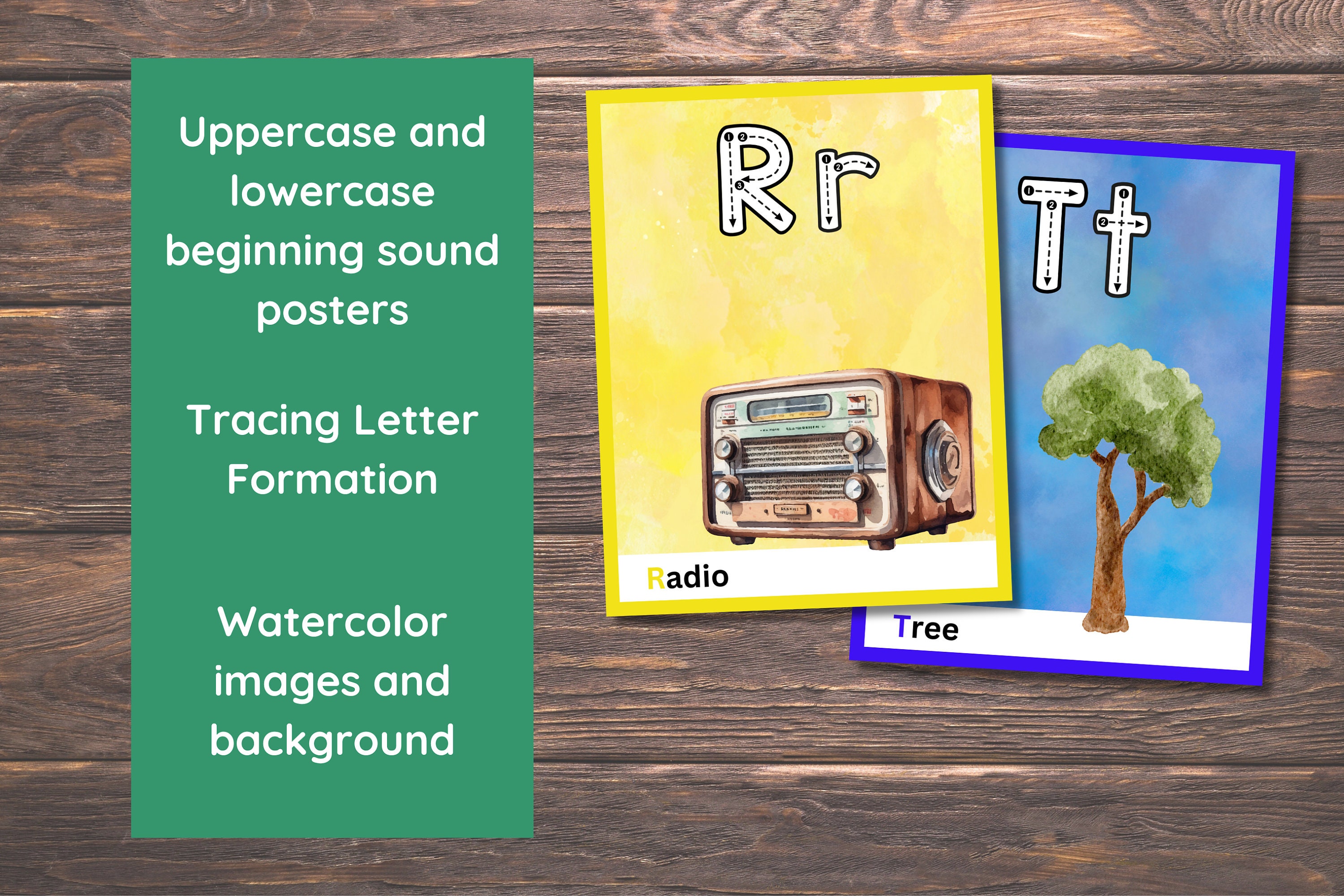 Alphabet Posters Letter Formation Rainbow Watercolors - Etsy