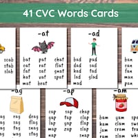 CVC Words Matching Game: Kids Phonics Printable Activity - Early ...