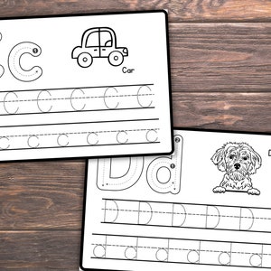 26 ABC Phonics Tracing Cards, Preschool-kindergarten Handwriting and ...
