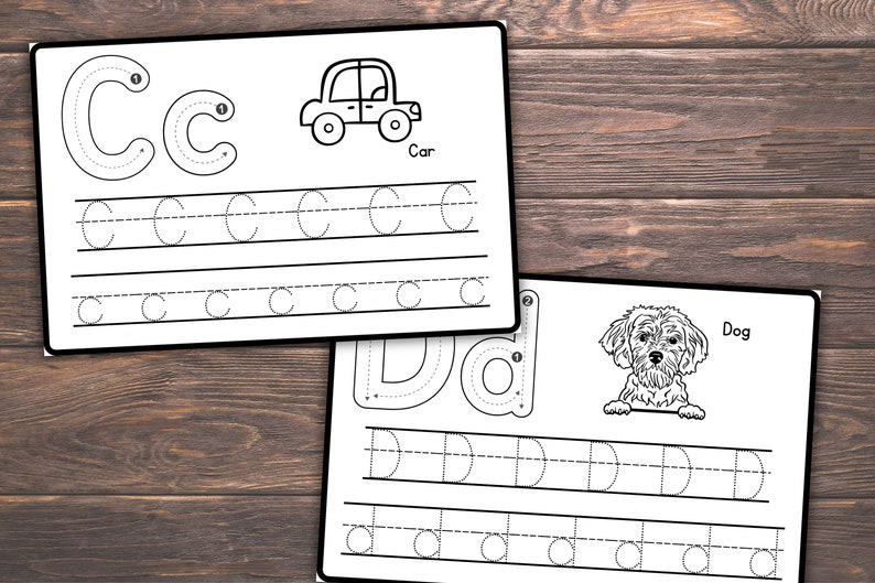 26 ABC Phonics Tracing Cards Preschool-kindergarten - Etsy