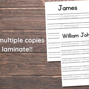 Custom Name Tracing Sheet Handwriting Practice Personalized Name Trace ...