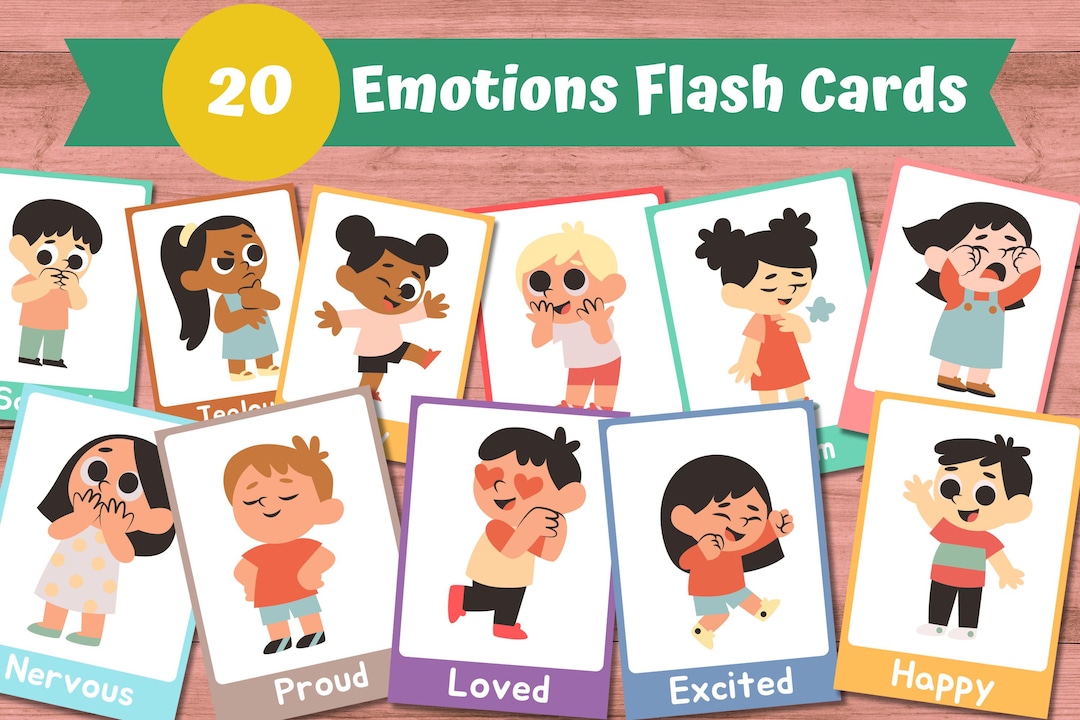 Emotion Flashcards | Feelings Flash Cards | Emotion Cards Toddler ...