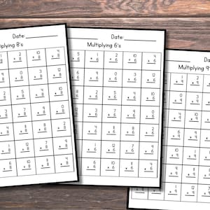 24 Printable Multiplying Practice Worksheets | Numbers 1-12 | 1st-4th ...