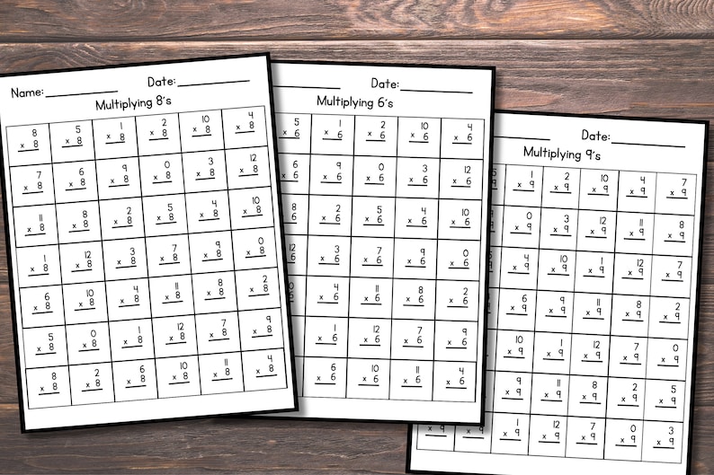 24 Printable Multiplying Practice Worksheets | Numbers 1-12 | 1st-4th ...