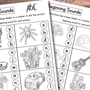 10 Printable Beginning Sounds Worksheets | Preschool-1st Grade Phonics ...