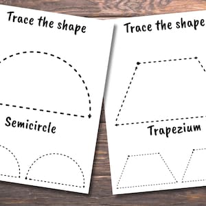 16 Printable Trace the Shape Worksheets, Preschool Learning Shapes ...