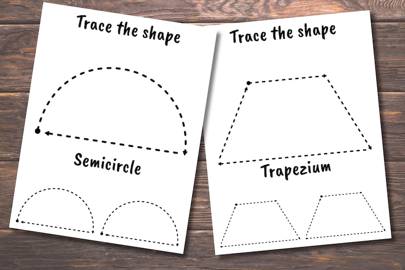 16 Printable Trace the Shape Worksheets, Preschool Learning Shapes ...