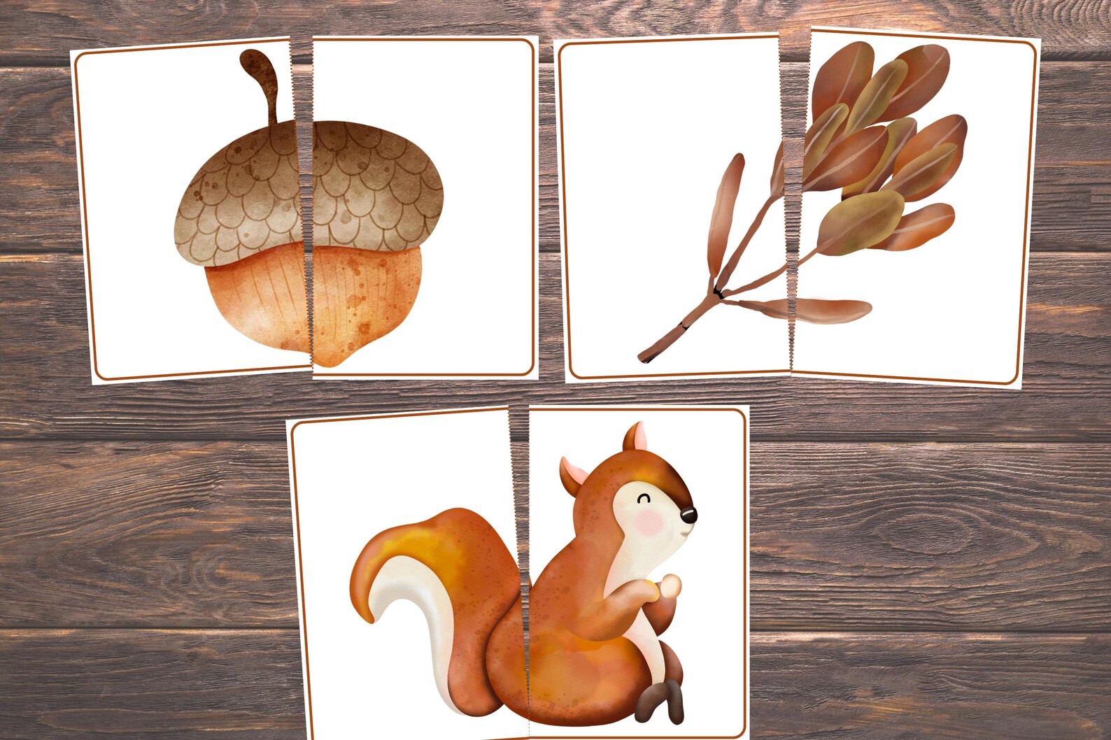 Fall Matching Toddler Activity,autumn Matching, Montessori, Homeschool ...