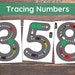 Number Tracing Posters & Flashcards, Vehicles and Roads, Printable ...