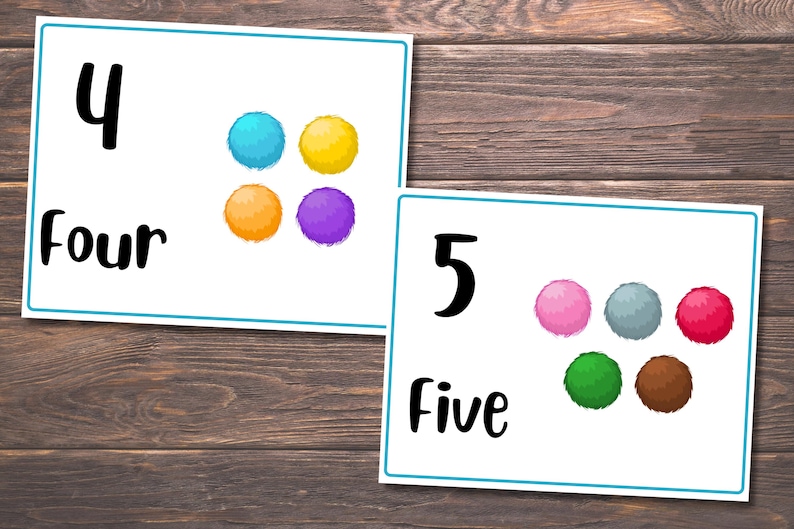 Counting and Color Activity With Pompoms, Numbers 1-10, Matching Colors ...