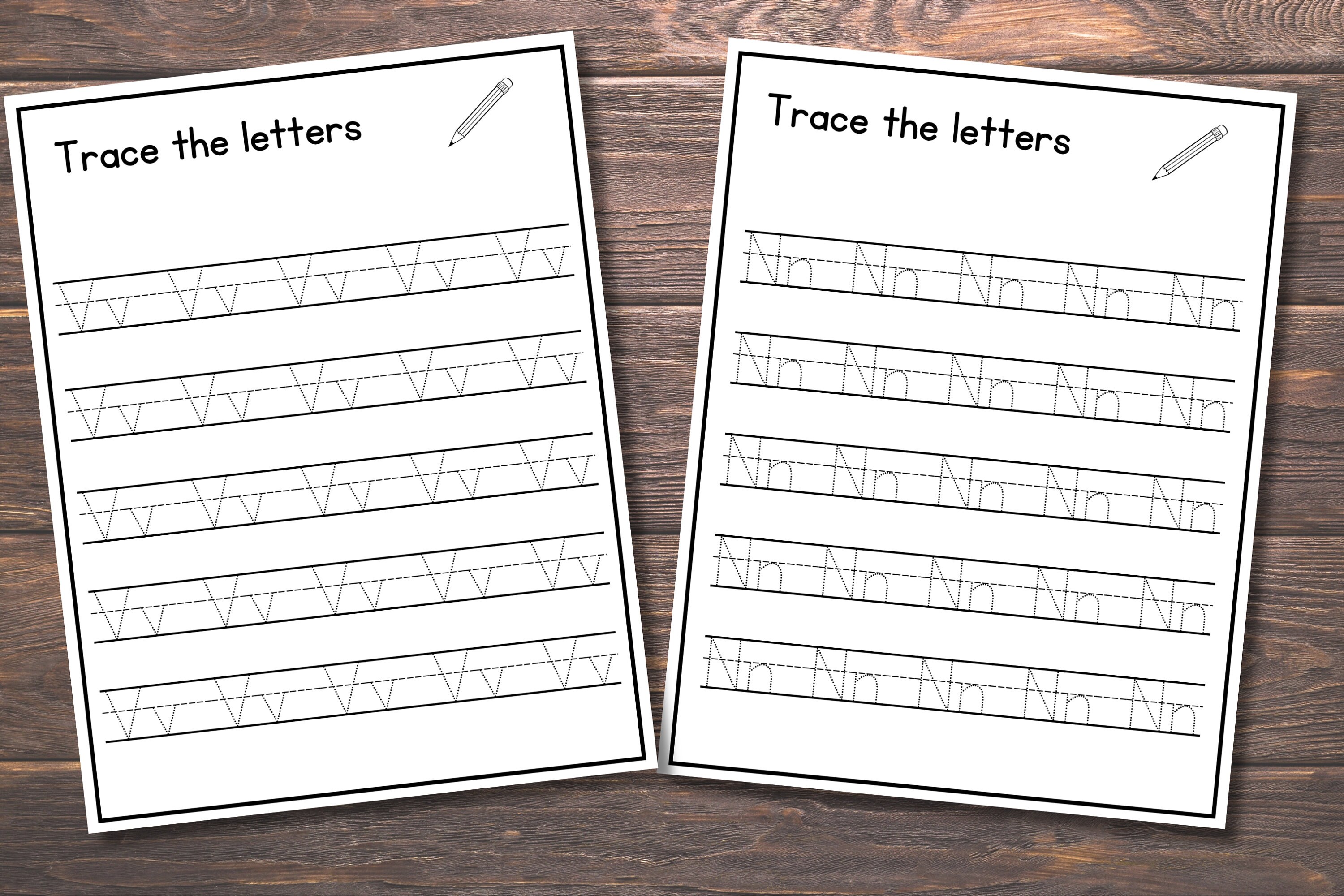 26 Printable Trace the Alphabet Worksheets Preschool-kdg - Etsy