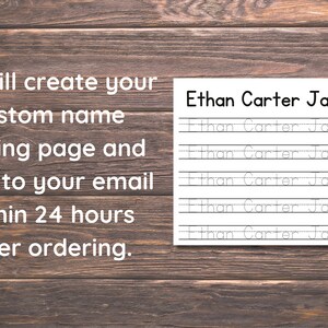 Custom Name Tracing Sheet Handwriting Practice Personalized Name Trace ...