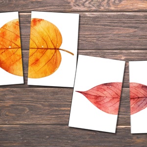 Matching Leaves, 20 Cards,fall Activity for Kids, Toddler Activity ...