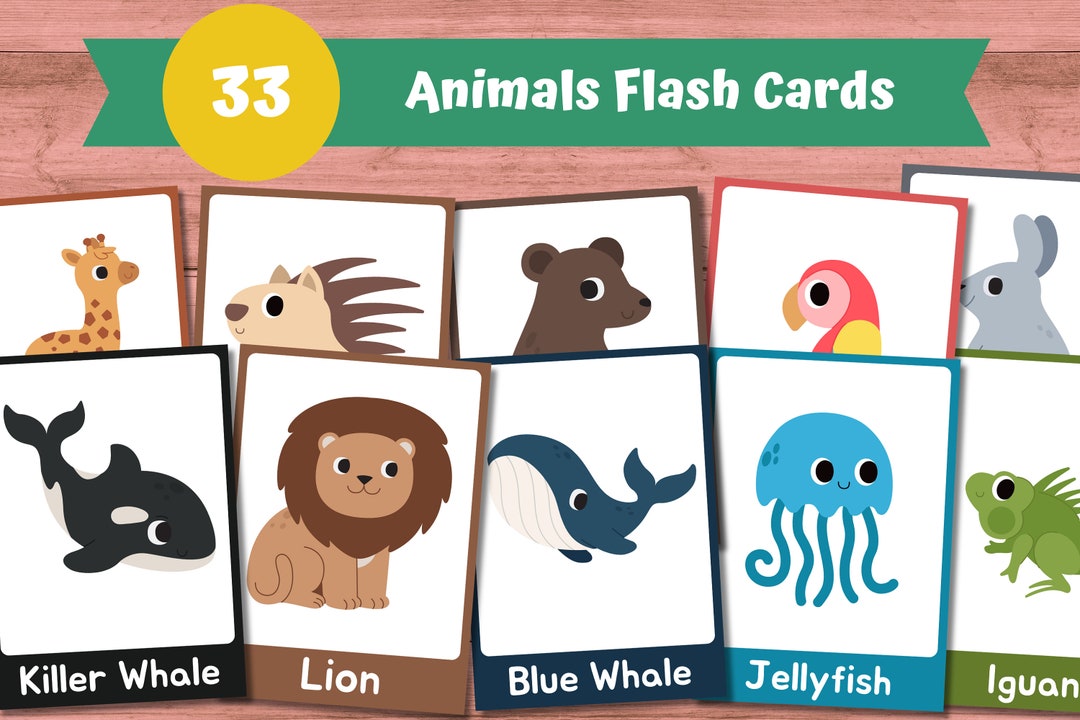 33 Animal Flash Cards | Animal Cards | Printable Animal Flashcards ...
