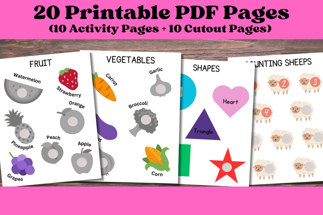 Printable DIY Toddler Binder Book, Learning Book, Busy Book ...