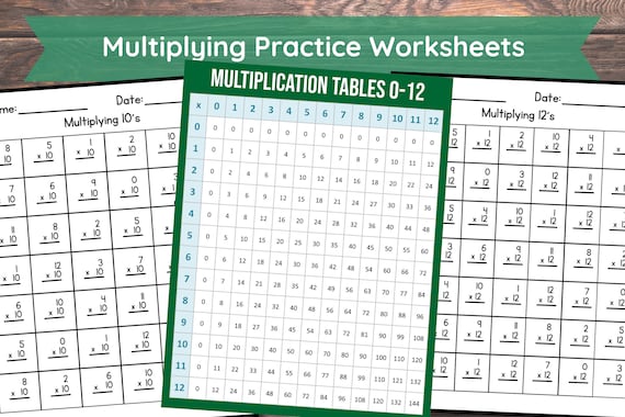 Math Worksheets Multiplication 1 12