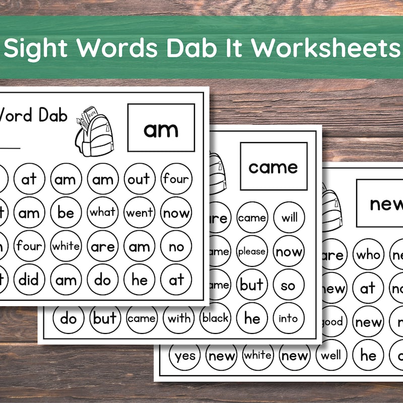 Dolch Sight Words - Etsy