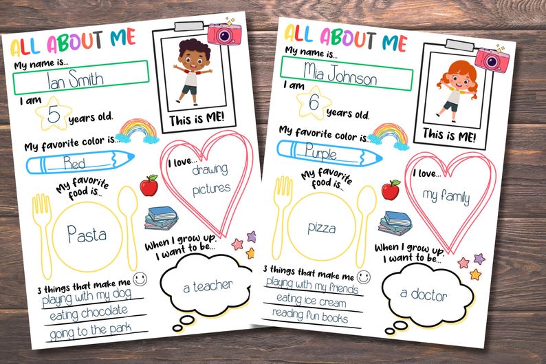 All About Me, All About Me Worksheet, Back to School Classroom Activity ...