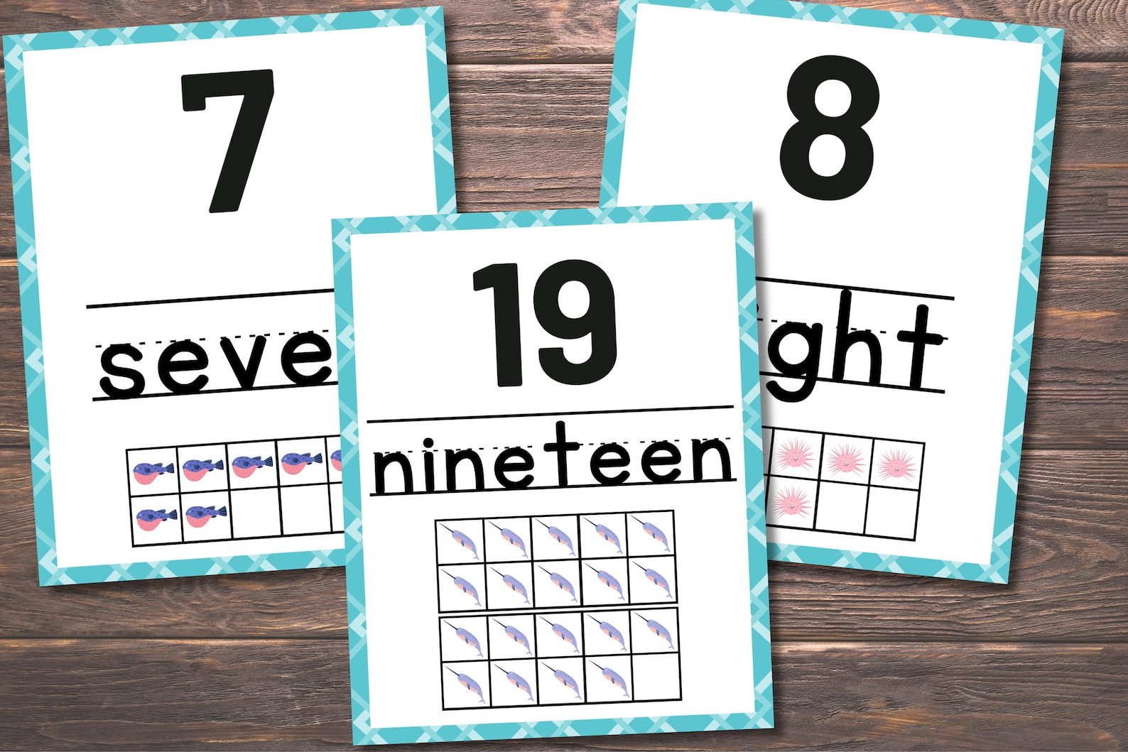 Printable Under the Sea Theme Number Posters | Numbers Classroom Decor ...