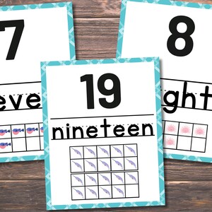 Printable Under the Sea Theme Number Posters | Numbers Classroom Decor ...