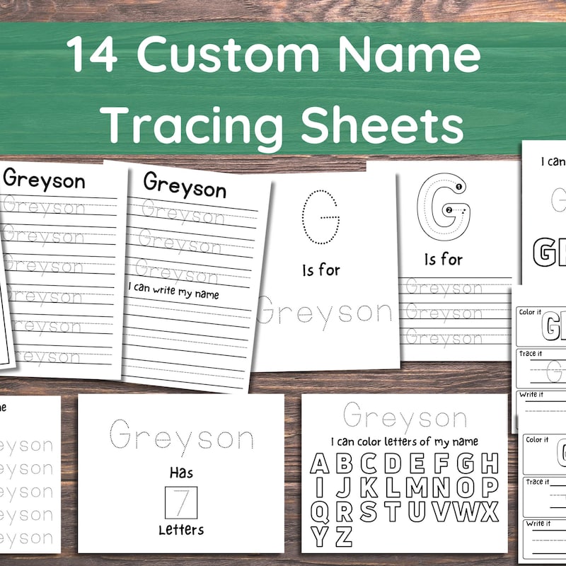 Trace Letter Templates - Etsy UK