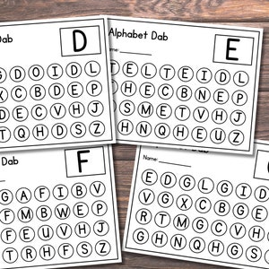 26 Printable Alphabet Uppercase Dab It Worksheets | Preschool-kdg ...