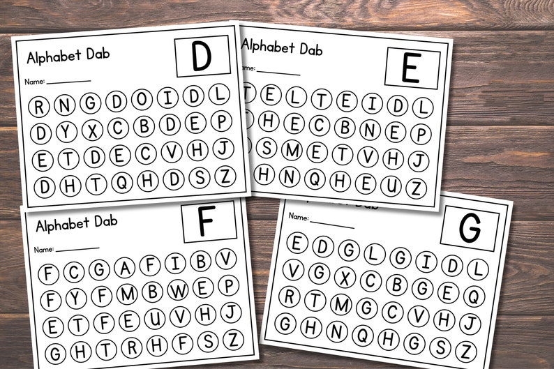 26 Printable Alphabet Uppercase Dab It Worksheets - Etsy