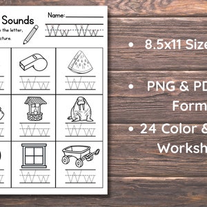 24 Printable Alphabet Letter Sounds Worksheets | Preschool-kdg Phonics ...