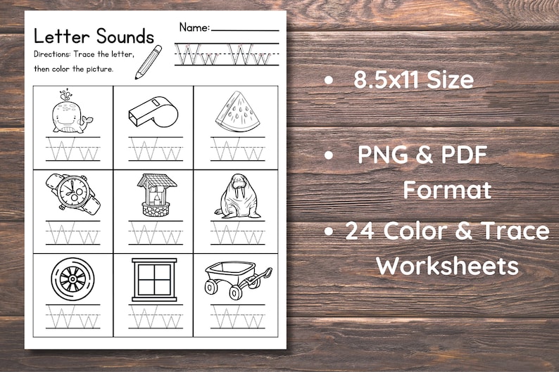 24 Printable Alphabet Letter Sounds Worksheets | Preschool-kdg Phonics ...