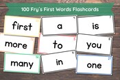 Sight Words Flashcards, Fry Word List, 1st 100 Kindergarten First Grade ...