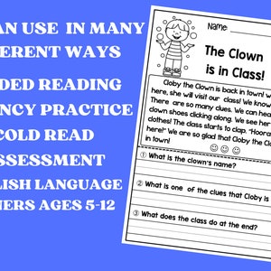 Kindergarten at Home Reading Worksheets Comprehension Passages ...