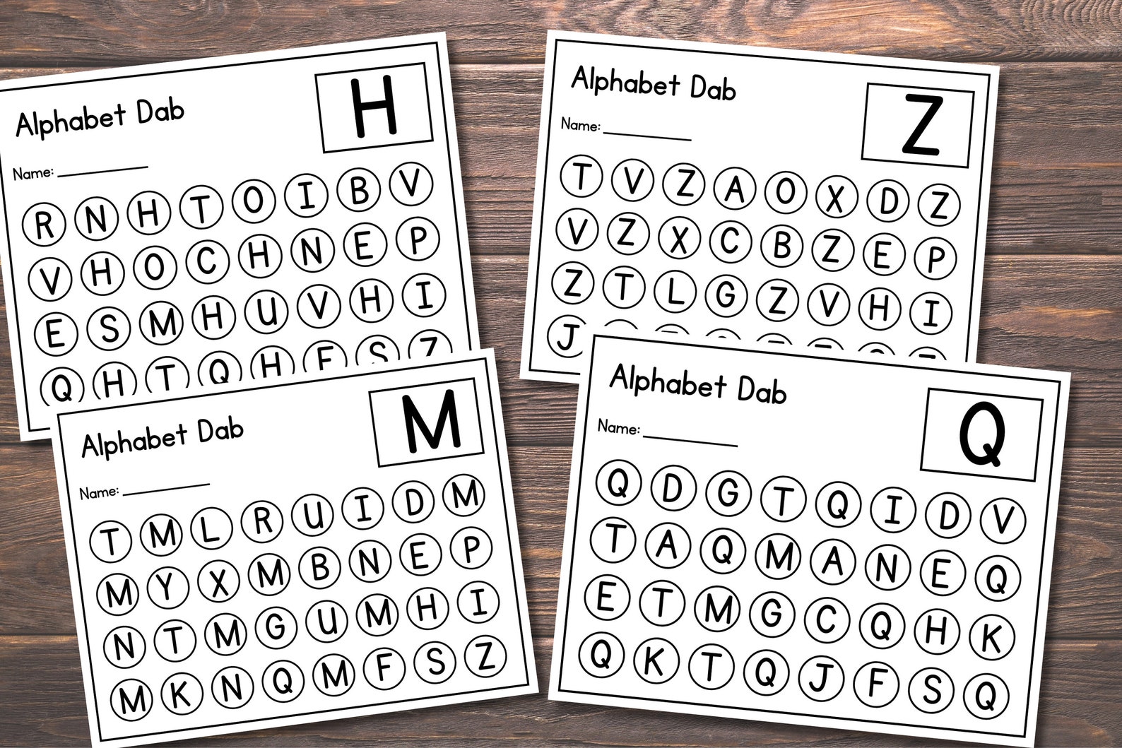 26 Printable Alphabet Uppercase Dab It Worksheets - Etsy