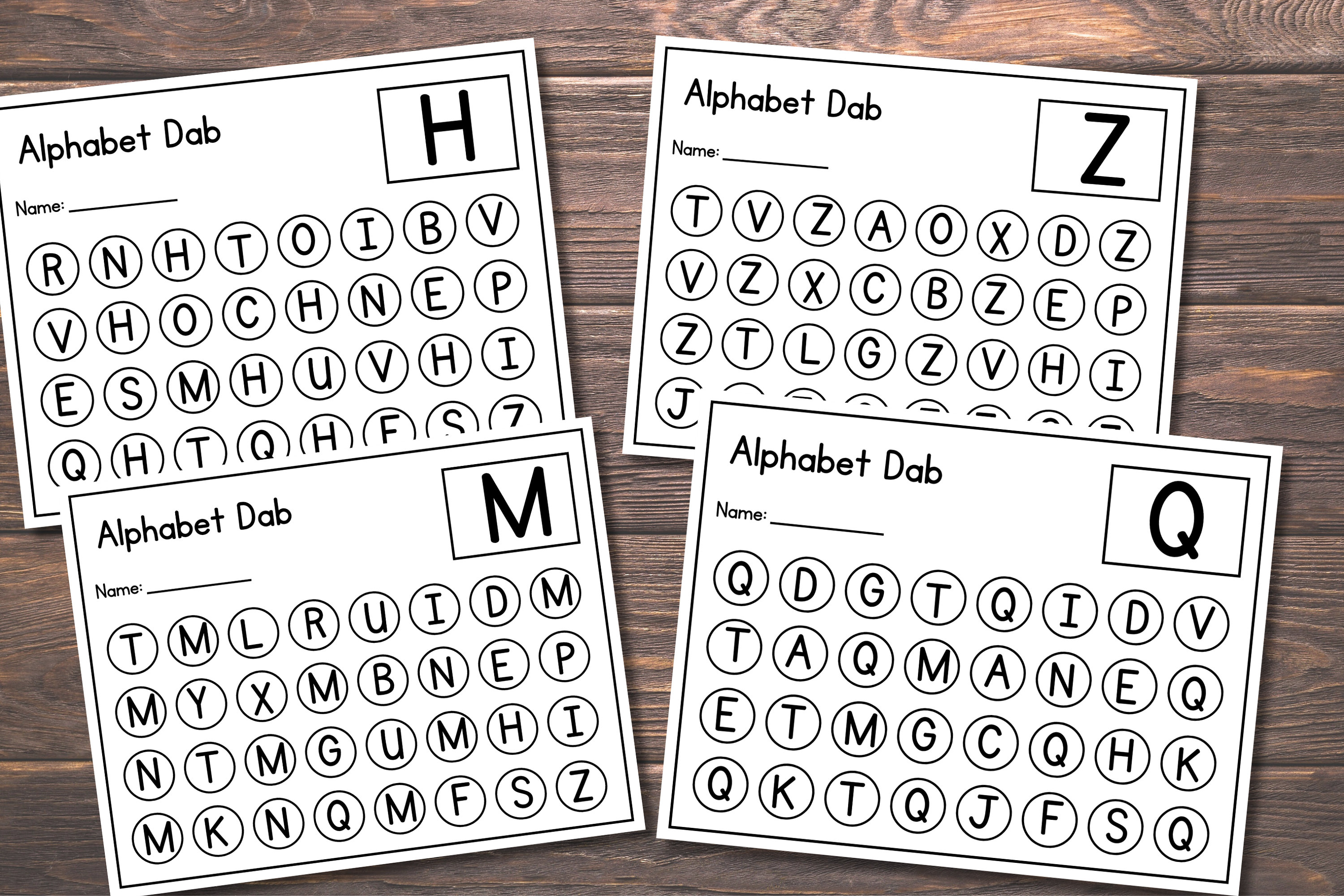 26 Printable Alphabet Uppercase Dab It Worksheets | Preschool-kdg ...