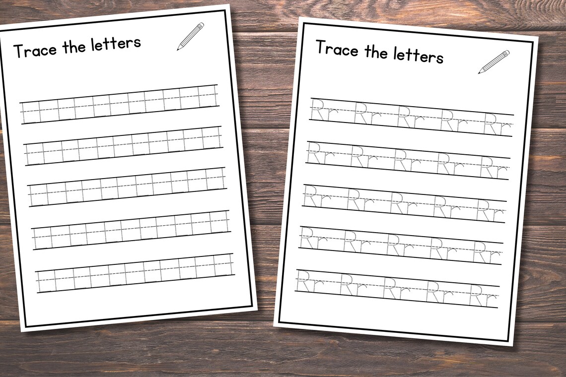 26 Printable Trace the Alphabet Worksheets Preschool-kdg - Etsy