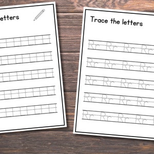 26 Printable Trace the Alphabet Worksheets Preschool-kdg - Etsy