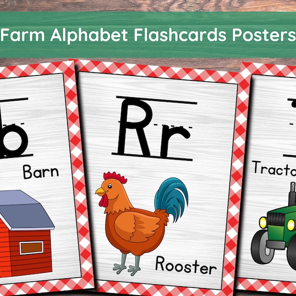 Alphabet Flashcards - Etsy