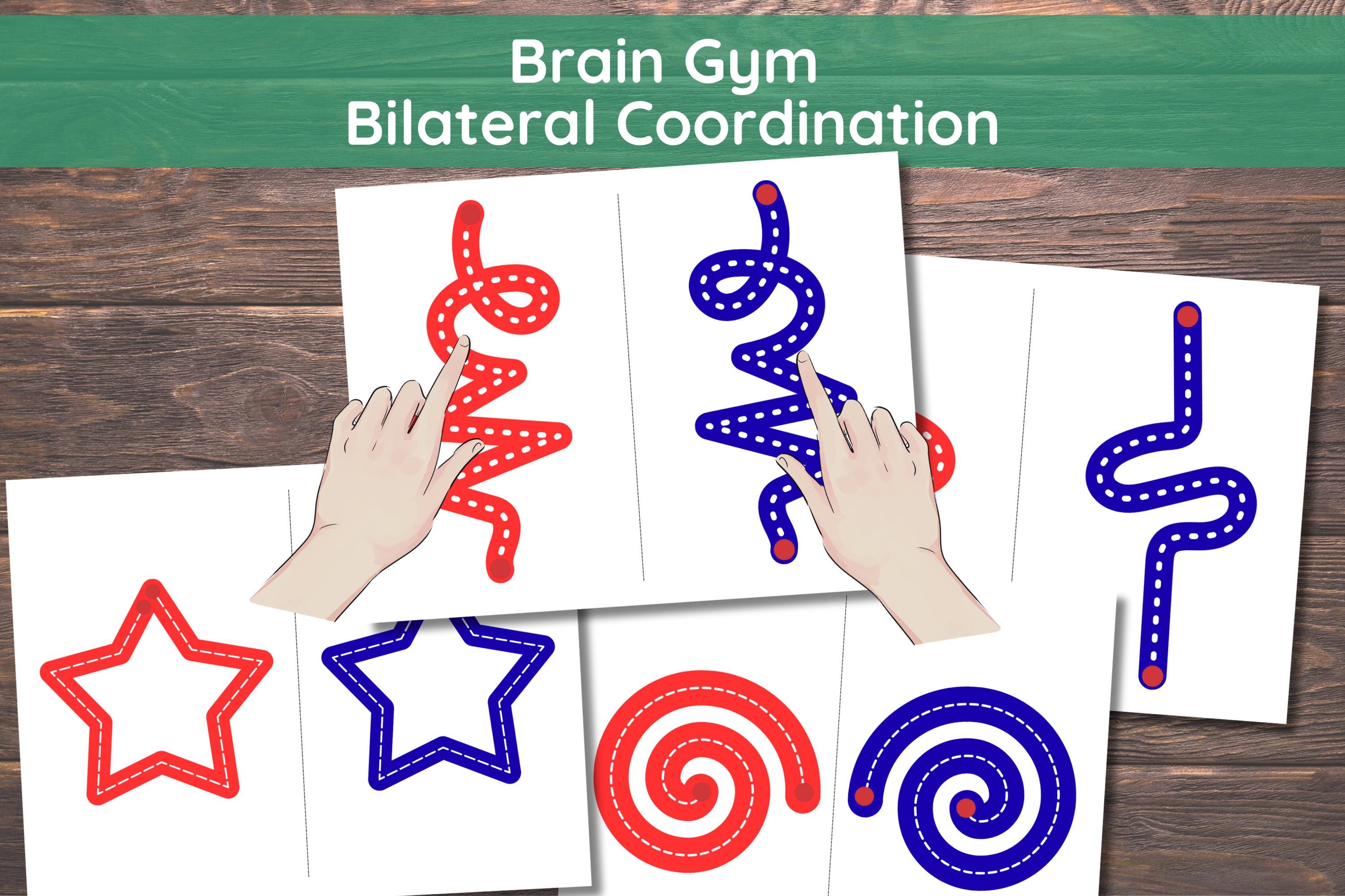 Neuro Gym Worksheets, Dual Hand Tracing Worksheets, Bilateral ...